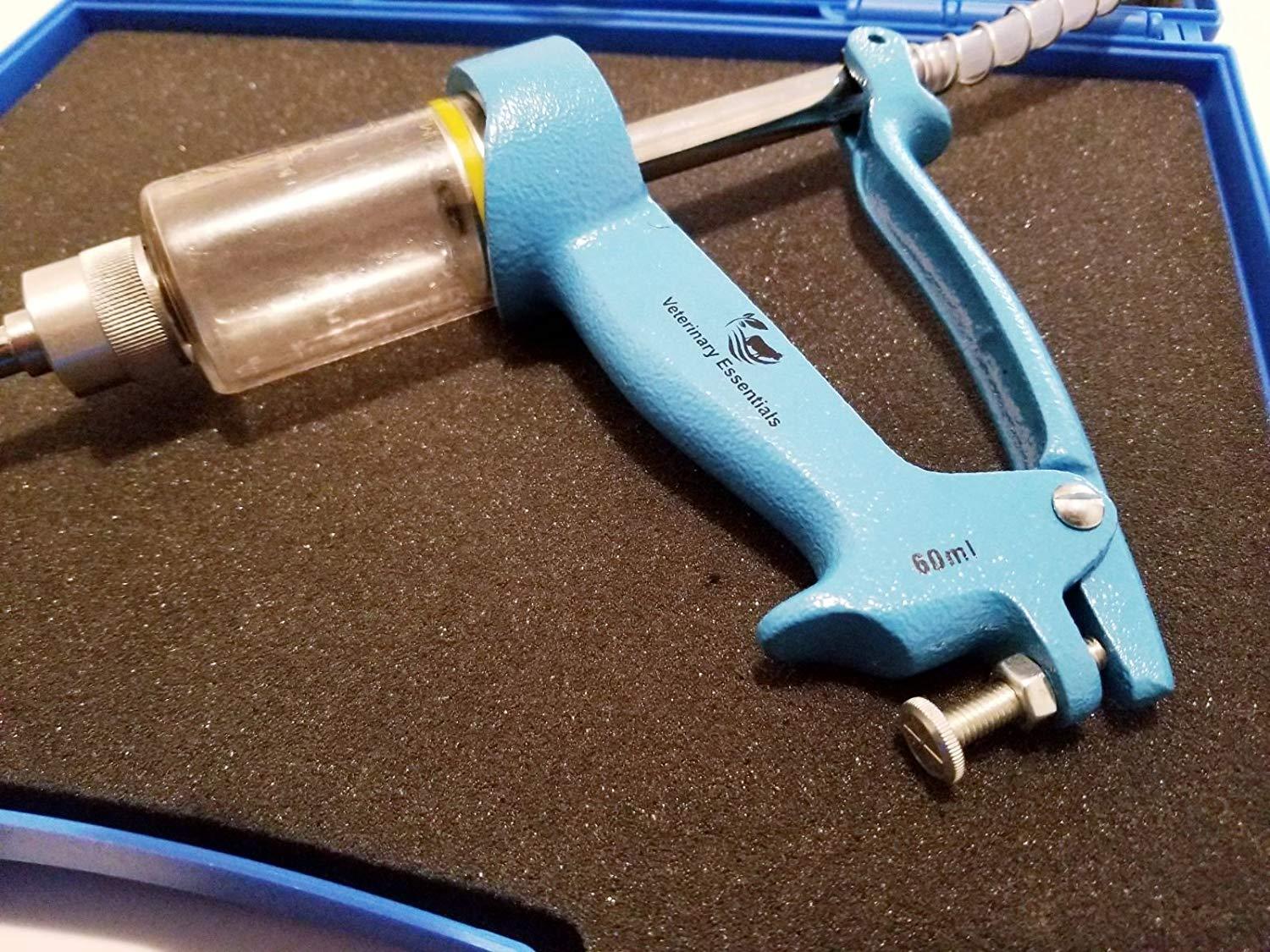 Automatic Drenching Vaccination Dose Guns Syringe 60mL Livestock ...