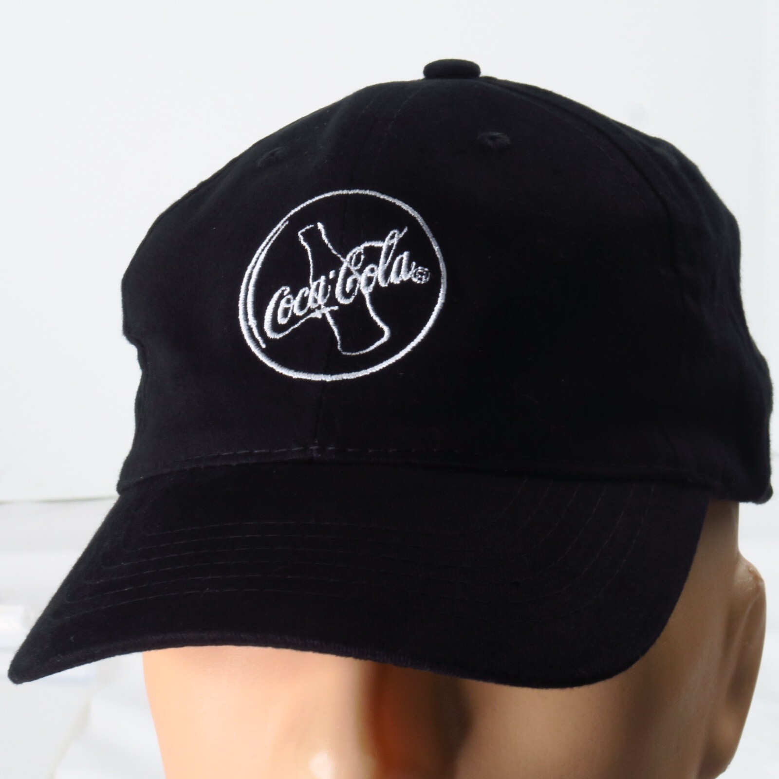 AMC Deluxe Coca Cola Black White Logo Strapback Hat C… - Gem