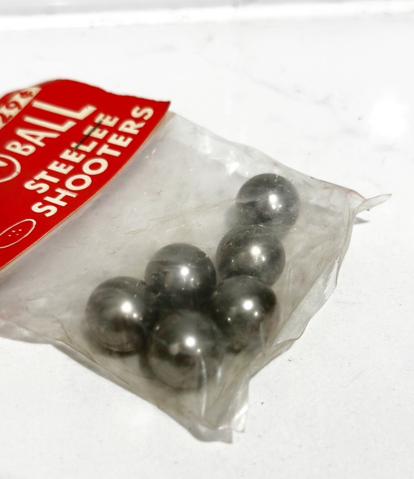 Vintage Cannonball Steel Marbles The Steelee Shooters Company Sealed ...