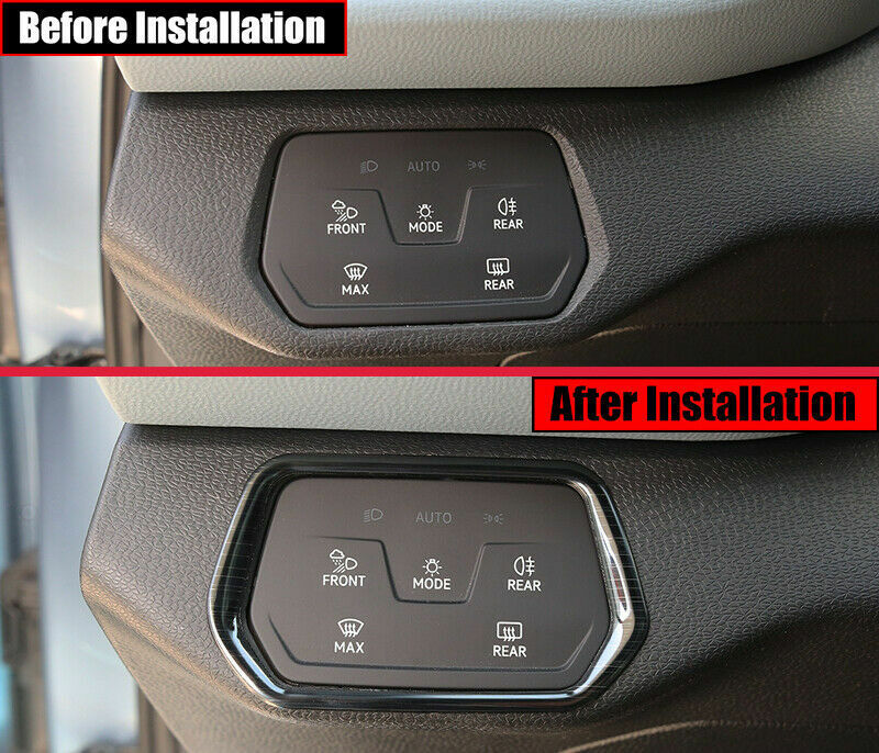 Fit For VW ID.4 ID4 2021-2022 Black Titanium Headlight Switch Control ...