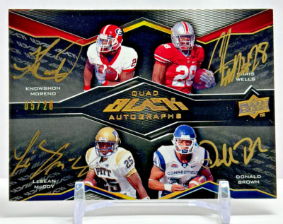 2009 UD Black Quad Autographs #'d /20 Moreno - Wells - McCoy - Brown | eBay