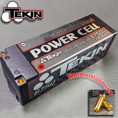 Tekin Titanium POWER CELL 4S 6750mAh Lipo Battery w/5MM Bullet ...