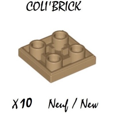 Lego 11203 - 10x Tile, modified 2 x 2 Inverted - Beige / Dark Tan ...