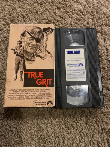 TRUE GRIT (1969) John Wayne Glen Campbell 1979 Paramount Home Video VHS ...