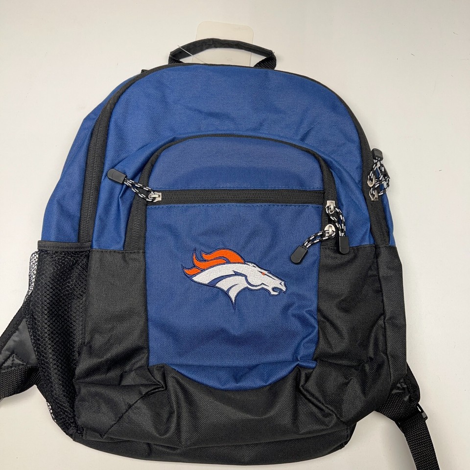 Denver Broncos Backpack Warning Style Bag Northwest NFL Official Merch ...