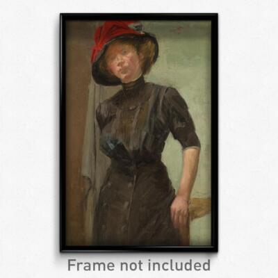 Mina Arndt - The red hat Print 11x17 Art Poster | eBay
