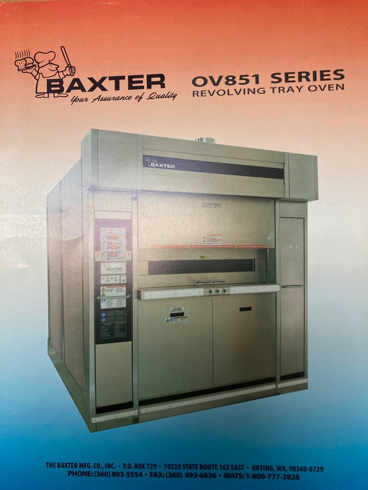 BAXTER REVOLVING OVEN, MODEL OV851G-M24 | eBay