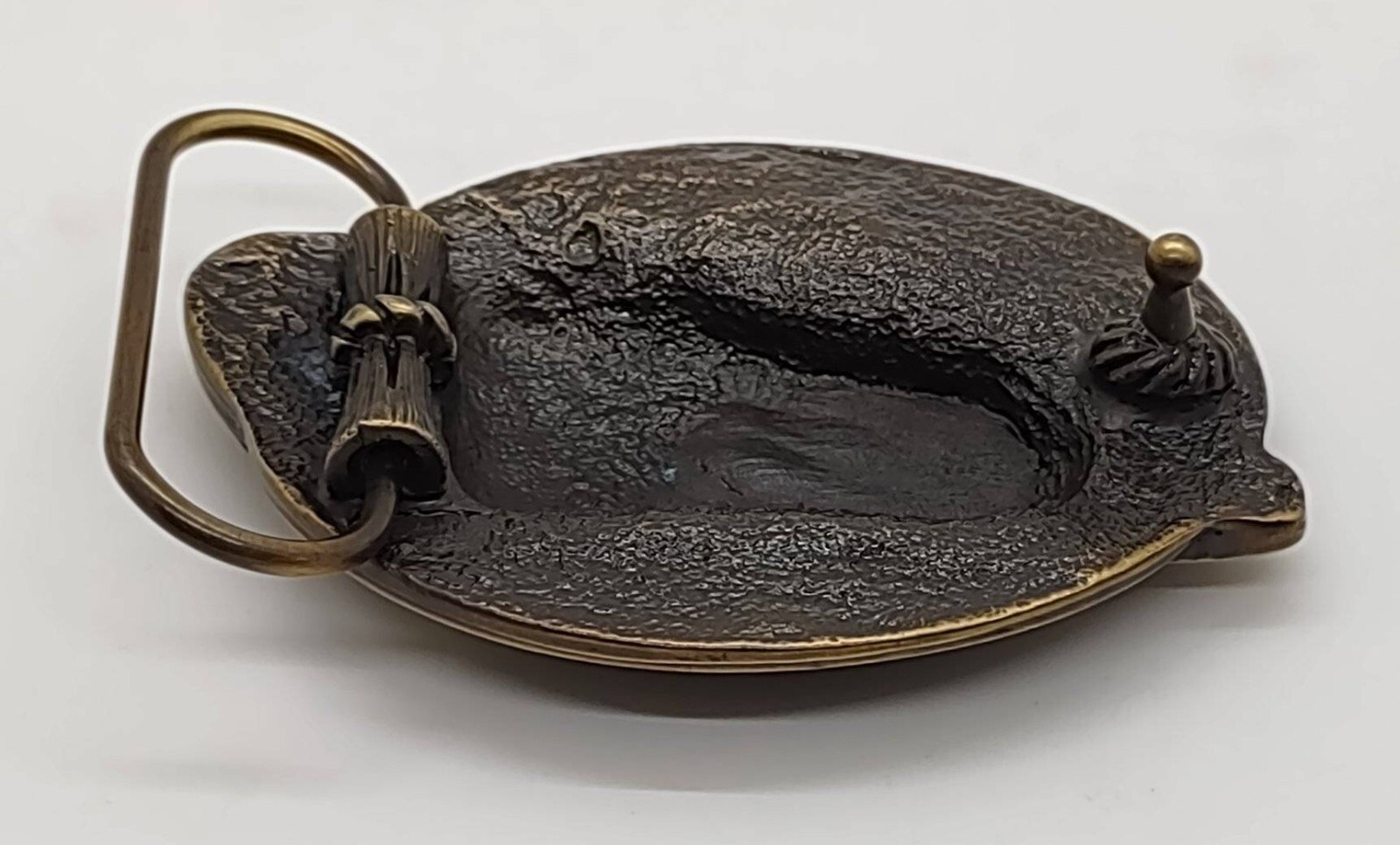 Vintage Wyatt Gatling Gas Tank Belt Buckle - Gem