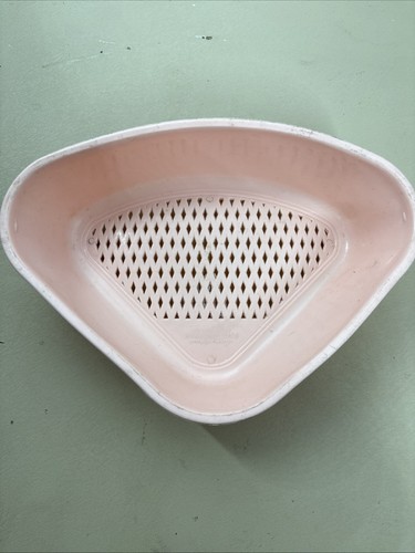 Vintage Luster ware Pink Corner Sink Strainer Retro Kitchen Triangle ...