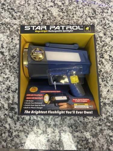 Star Patrol Mega Bright Rechargeable Spotlight Tactical & Emergency ...