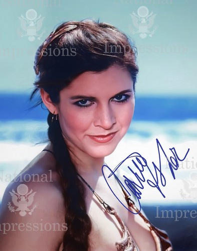Carrie Fisher Star Wars Princess Leia Bikini autographed 8x10 Photo ...
