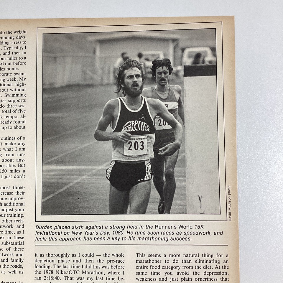 Marathon Runners World Print Article Vtg 1981 Benji Durden Rotorua NZ ...