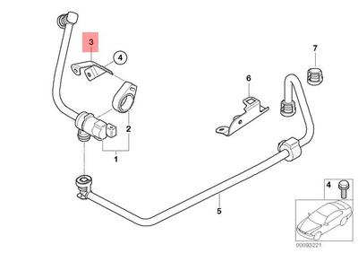 Genuine BMW X5 E53 E60 E60N E61 Fuel Tank Breather Valve Bracket OEM ...