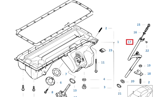 NEW BMW M3 COUPE E46 ENGINE OIL DIPSTICK GUIDE TUBE 11437832140 ...