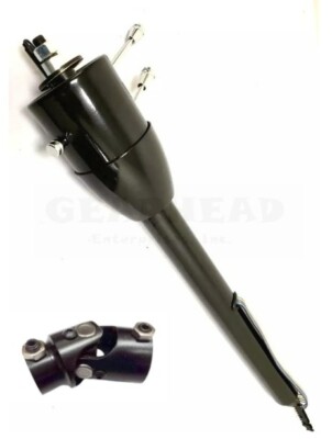 30" GM Steering Column Tilt Manual Floor Shift Universal Black w/ U ...