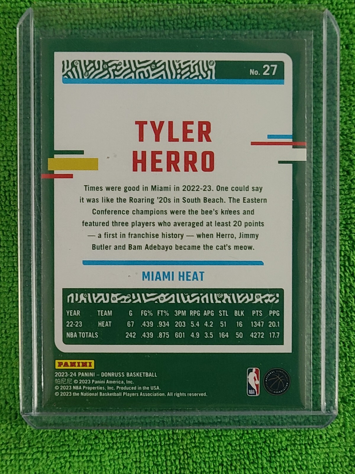 2023-24 Panini Donruss - Holo Green Laser #27 Tyler Herro for sale ...