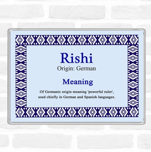 Rishi Name Meaning Jumbo Fridge Magnet Blue | eBay
