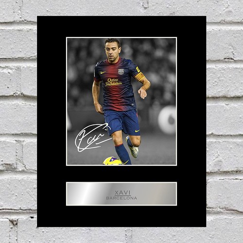 Xavi Mounted Signed Photo Display Barcelona FC | eBay UK