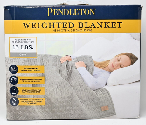 Pendleton 48x72" Weighted Blanket - Gray 8889132683 | eBay