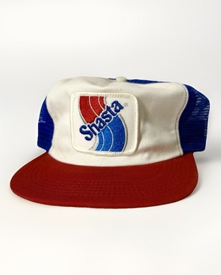 Vtg 1980s SHASTA SODA Snap back TRUCKER HAT PATCH Sprite Coke Squirt ...