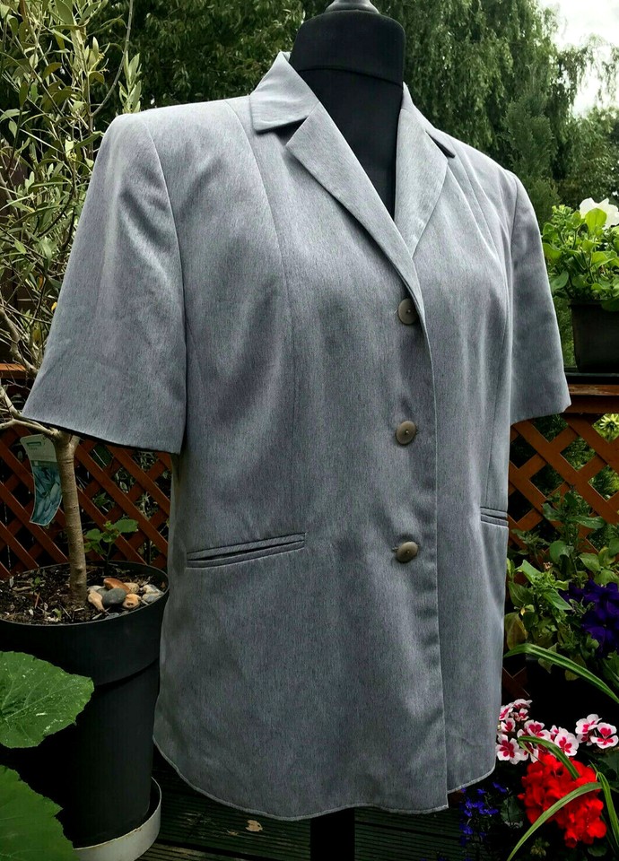 Pier Angelini very elegant pretty grey jacket blazer size 22 🍀 | eBay
