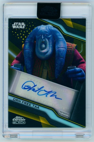 2022 Orn Free Taa Topps Chrome Black Star Wars Gold Autographed Card 43 ...