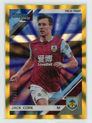 2019-20 Jack Cork 14/25 Panini Chronicles Donruss Laser Yellow Press ...