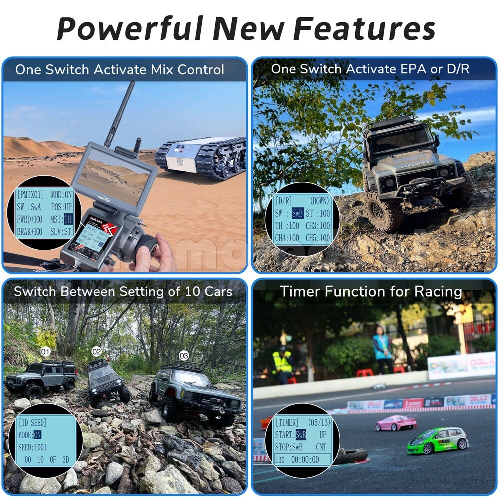 Radiolink RC6GS V3+ R7FG 7CH 600M/1968.5FT RC Receiver Transmitter 2.4G ...