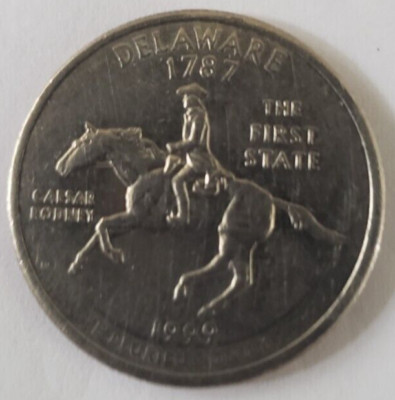 1999D Delaware State Quarter:Die Error-Horse Is Spitting-Hairline Crack ...