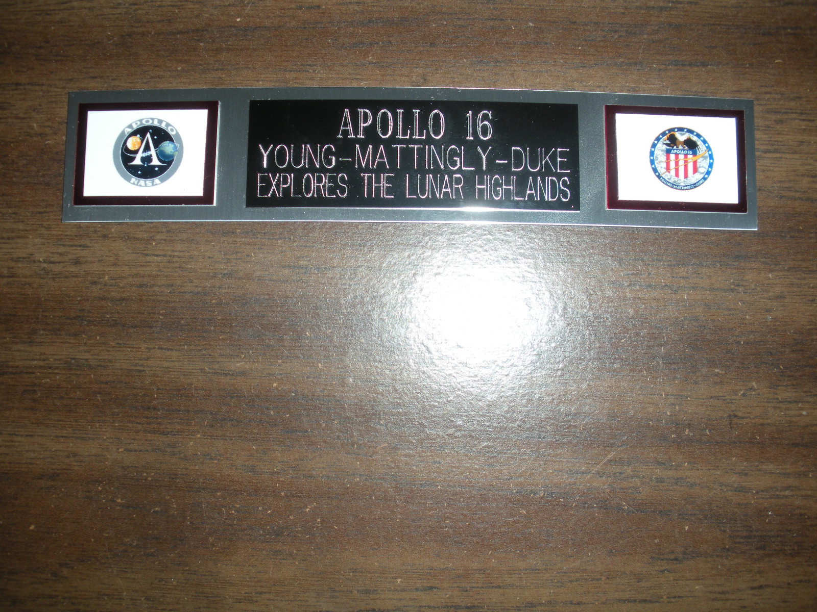 APOLLO 16 (NASA) ENGRAVED NAMEPLATE #2 FOR PHOTO/DISPLAY | eBay