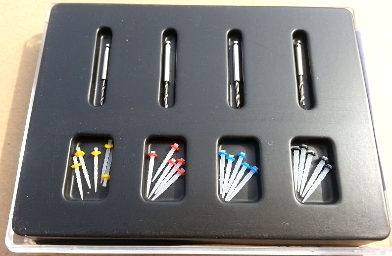 AAA Dental High-intensity Fiber Resin Post 20 & 4-Drill Screw Thread ...