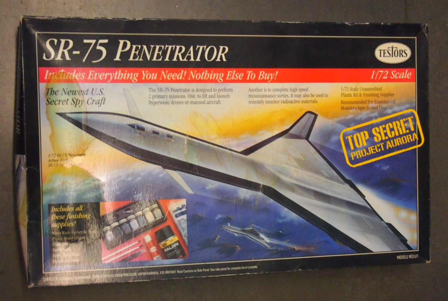 1993 SR-75 PENETRATOR SPY PLANE - 1/72 SCALE MODEL KIT # 980 CLEAN ...