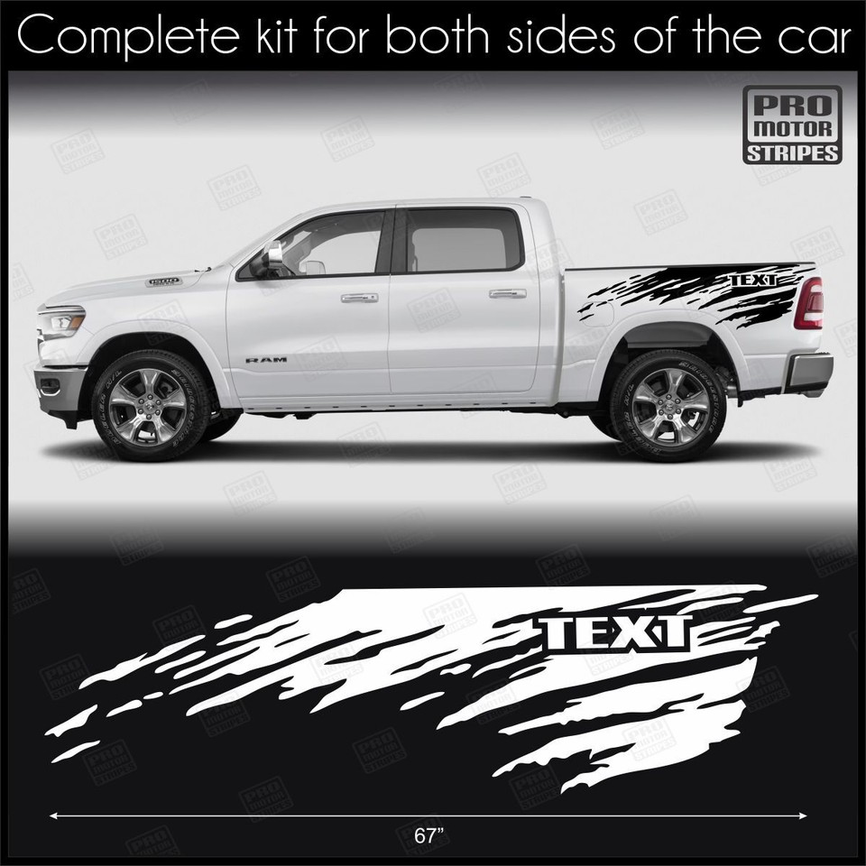 Splash Side Stripes Decals For Ford F-150 F150 XL XLT Lariat Raptor ...