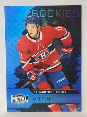 2020-21 Metal Universe Blue Spectrum #131 Jake Evans RC Montreal ...