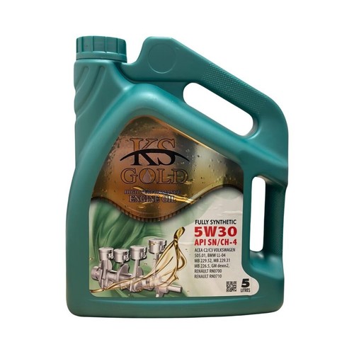 KS GOLD 5L PREMIUM 5W30 FULLY SYNTHETIC LONG LIFE Engine Oil Low Saps ...