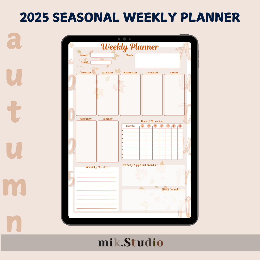 2025 SEASONAL WEEKLY PLANNER SET (A4 SIZE) | eBay