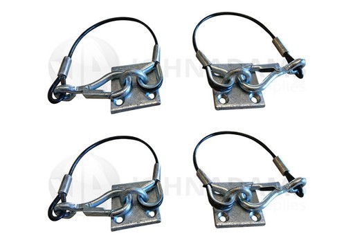 4 x Door Retainer Wire Spring Loaded Hook Trailer Truck Van Horsebox ...