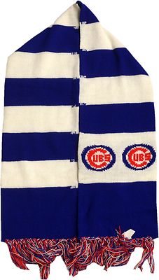 Chicago Cubs Knit Scarf Bullseye Logo 2-Sided Jaq A100104 | eBay