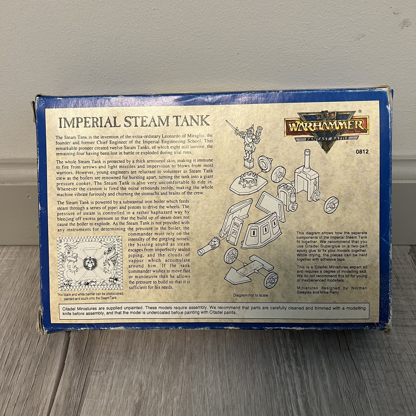 Vintage Warhammer Imperial Steam Tank Citadel Miniatures BOX /INSERT ...