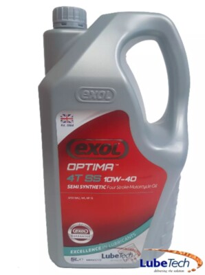 EXOL PREMIUM 4T SEMI SYNTHETIC 10W40 MOTORCYCLE 4 STROKE ENGINE OIL 5 ...