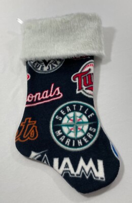 HANDMADE 16"X 9" FLEECE CHRISTMAS STOCKING MLB BASEBALL TEAMS | eBay