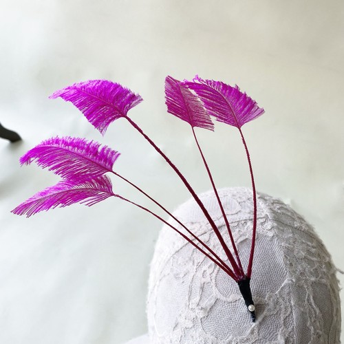 12 Colours Ostrich Feather Twisted Mount Millinery Hat Fascinator Royal ...