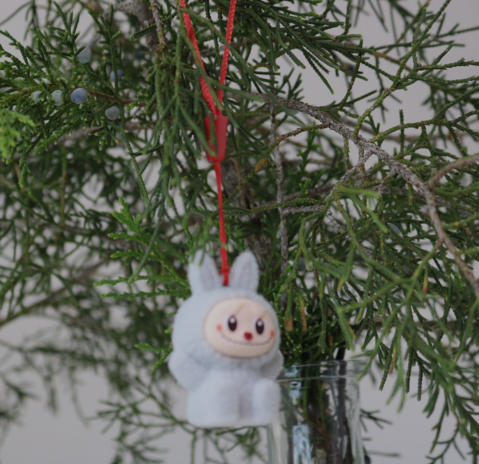 Labubu Inspired Holiday Tree Ornament 1 7/8 inch in Zimomo Box Grey | eBay