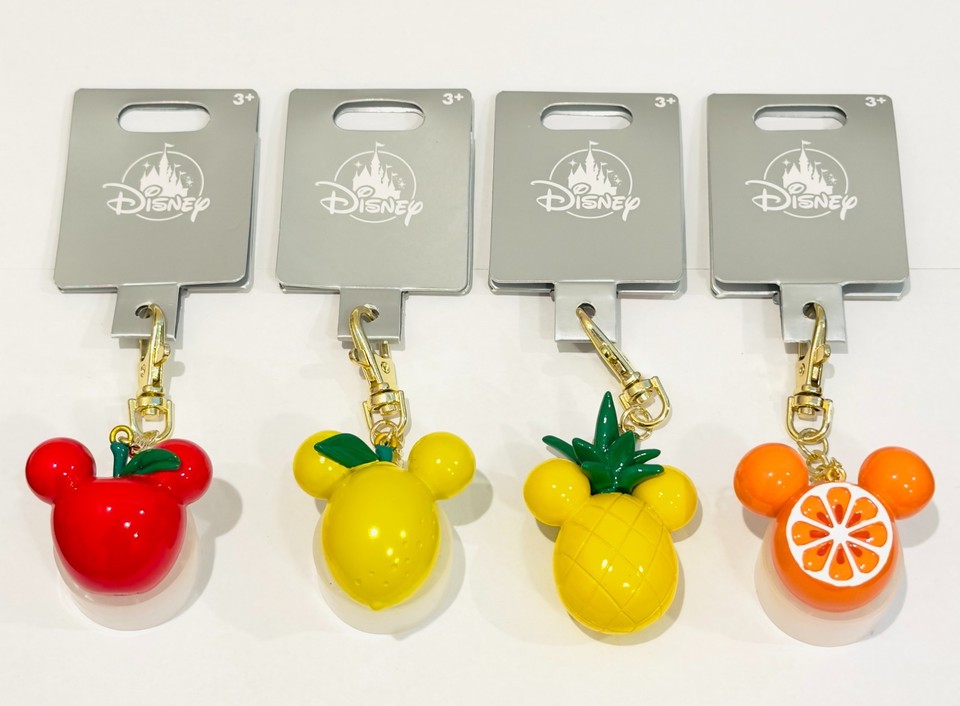 2026 Disney Fruit Mickey Keychain Apple Lemon Orange Pineapple | eBay