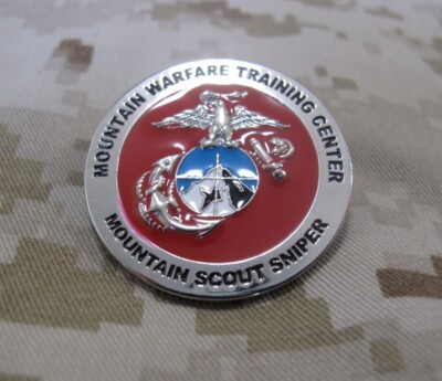 Mountain Scout Sniper Course Pin MARINE CORPS USMC Recon SEAL Badge ...