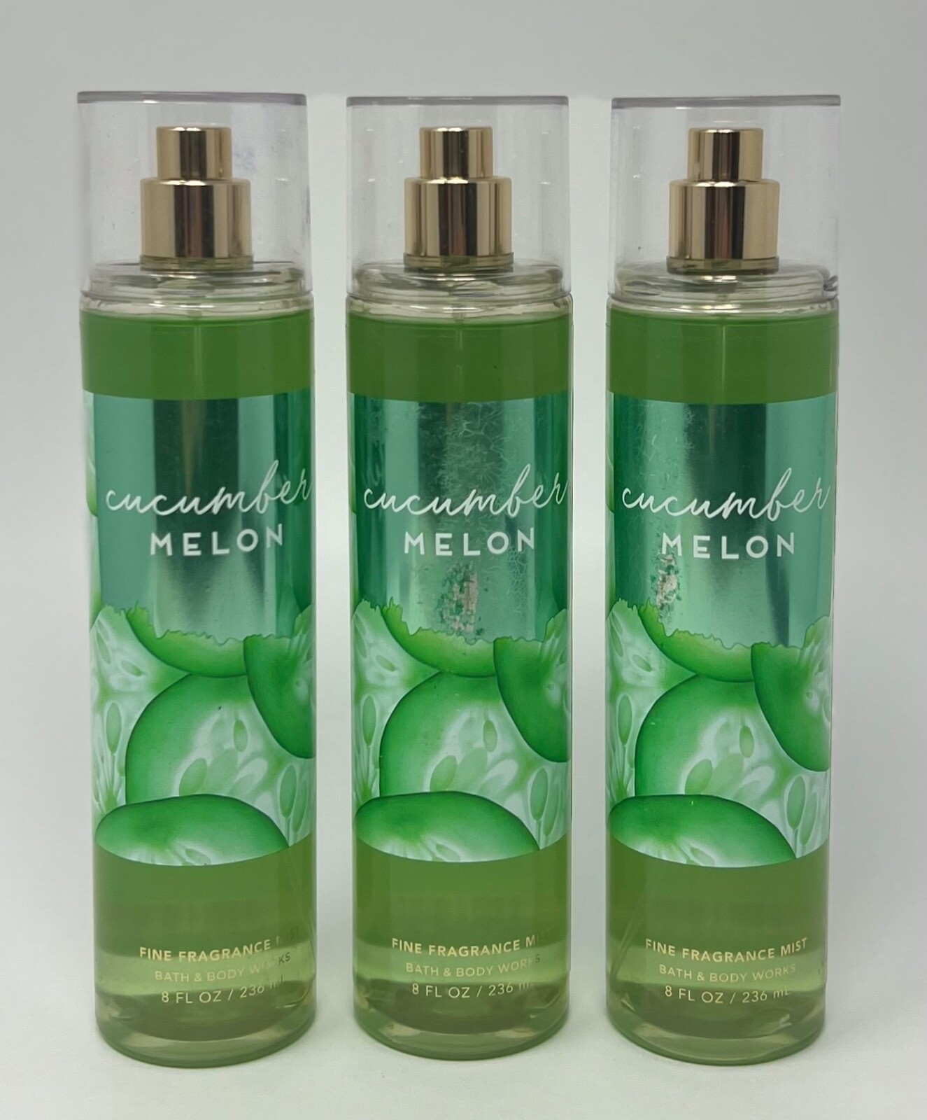 3 NEW BATH & BODY WORKS CUCUMBER MELON FINE FRAGRANCE MIST BODY SPRAY 8 ...