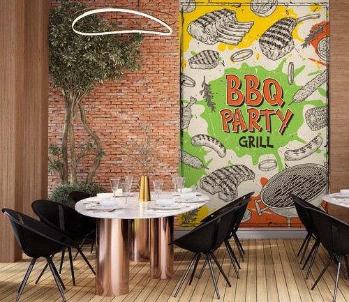 3D BBQ Party A427 Wallpaper Wall Murals Removable Self-adhesive Amy ...