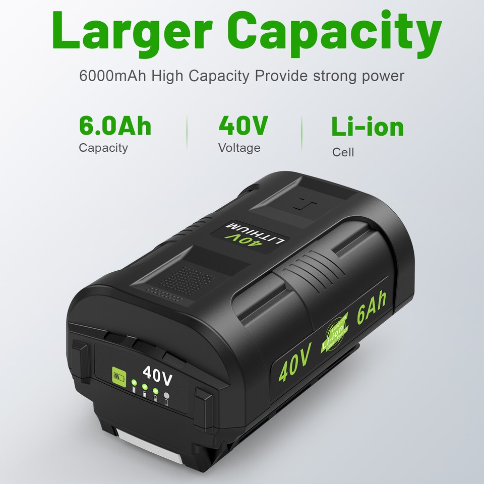 40V Li-ion Battery For Ryobi 40Volt 6000mah OP4050 OP40602 OP40261 ...