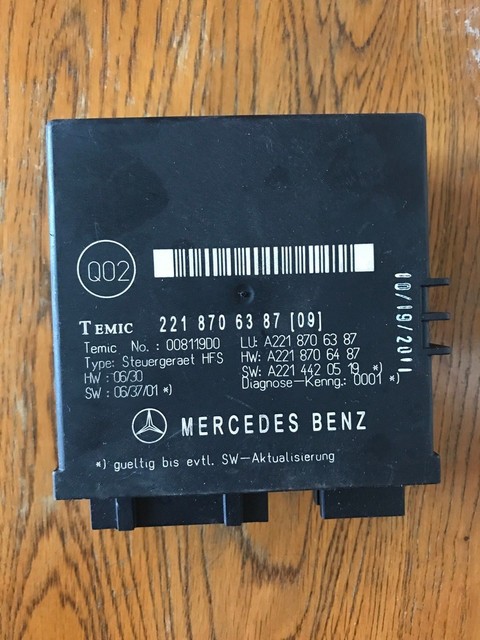 2007 MERCEDES BENZ S550 W221 Trunk Release Control Module A2218706387 ...
