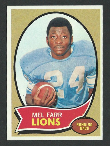 1970 Topps #52 MEL FARR Detroit Lions ROOKIE CARD - 4 SHARP CORNERS ...